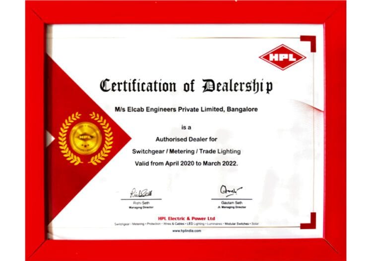 Certification | Elcab Engineers